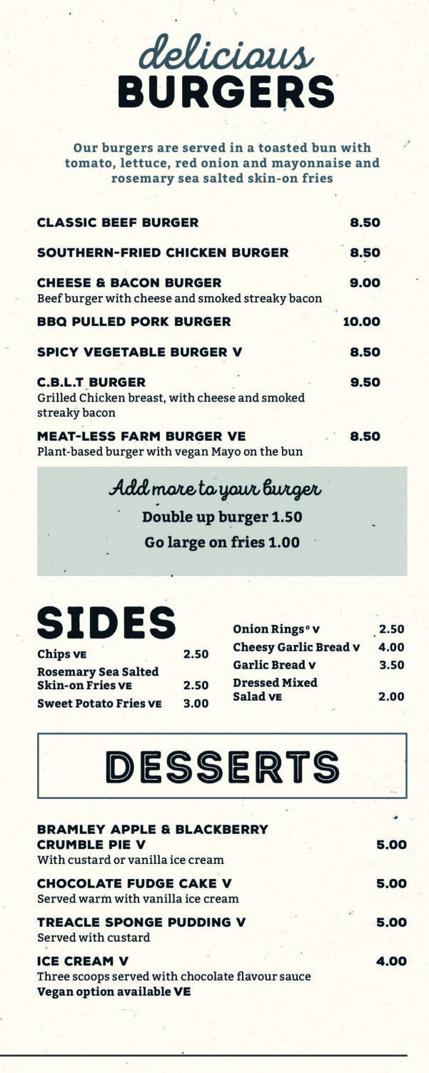 Menus - Western Arms